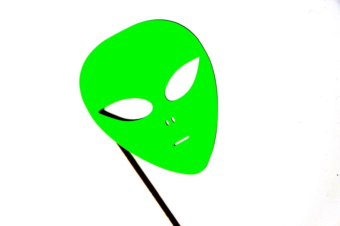 Alien Mask Photo Booth Prop - Photobooth Props - Neon Green Alien Mask ...