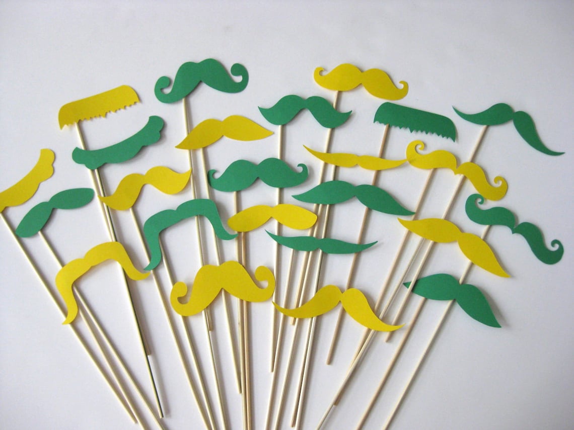 Photo Booth Props Mustache Bash Set of 24 Mustaches on a - Etsy