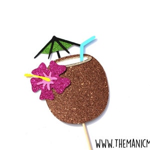 Tiki Photo Booth Props ~ 14 Piece Prop Set ~ GLITTER Photobooth Props ...