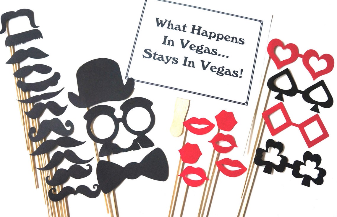 The Deluxe Vegas Collection Set of 26 Photo Booth Props - Etsy