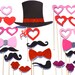 Love Photo Booth Prop Set With GLITTER - 21 Pieces on a Stick - Great ...