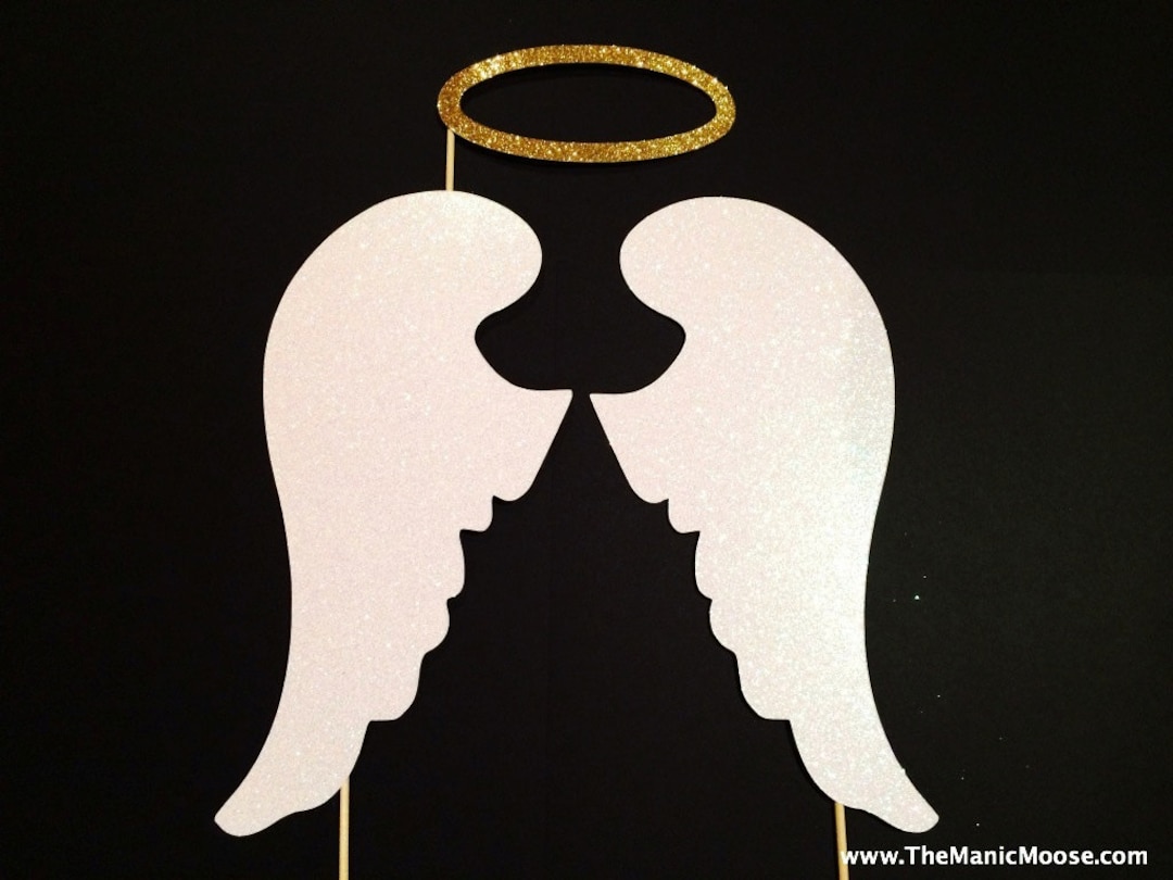 Photo Booth Props - Angel Wings and Halo - Set of 3 Extra Large Props ...
