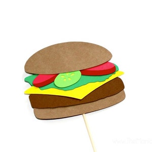 Photo Booth Props ~ Gourmet Cheeseburger Photo Booth Prop ~ Fun Foods ...