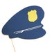 Photo Booth Props - Police Officer Hat With GLITTER Badge - Cop Hat ...