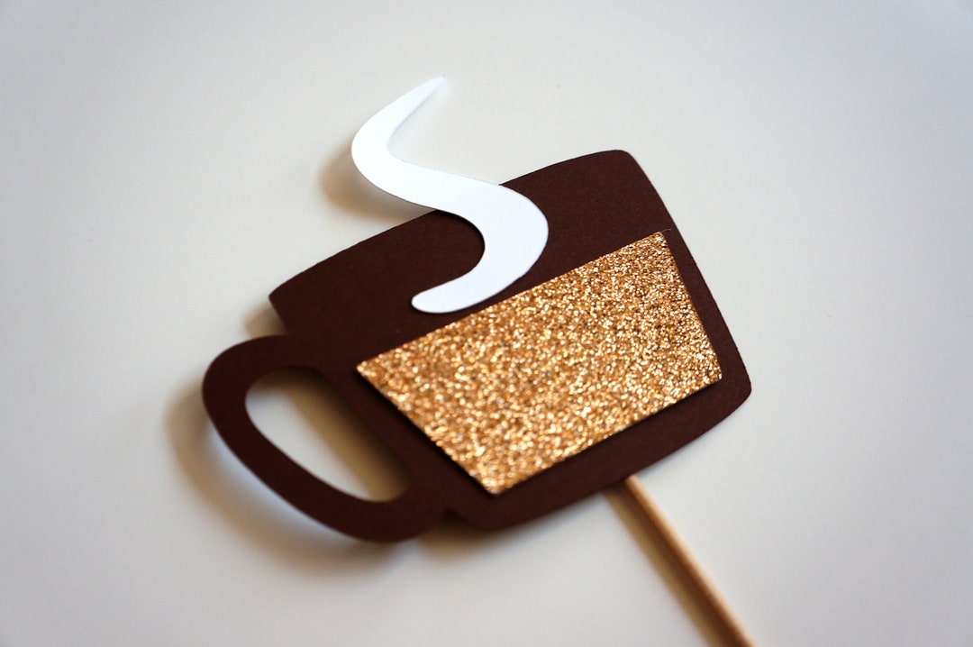Photo Booth Props - Hot Chocolate, Coffee on a Stick - GLITTER ...
