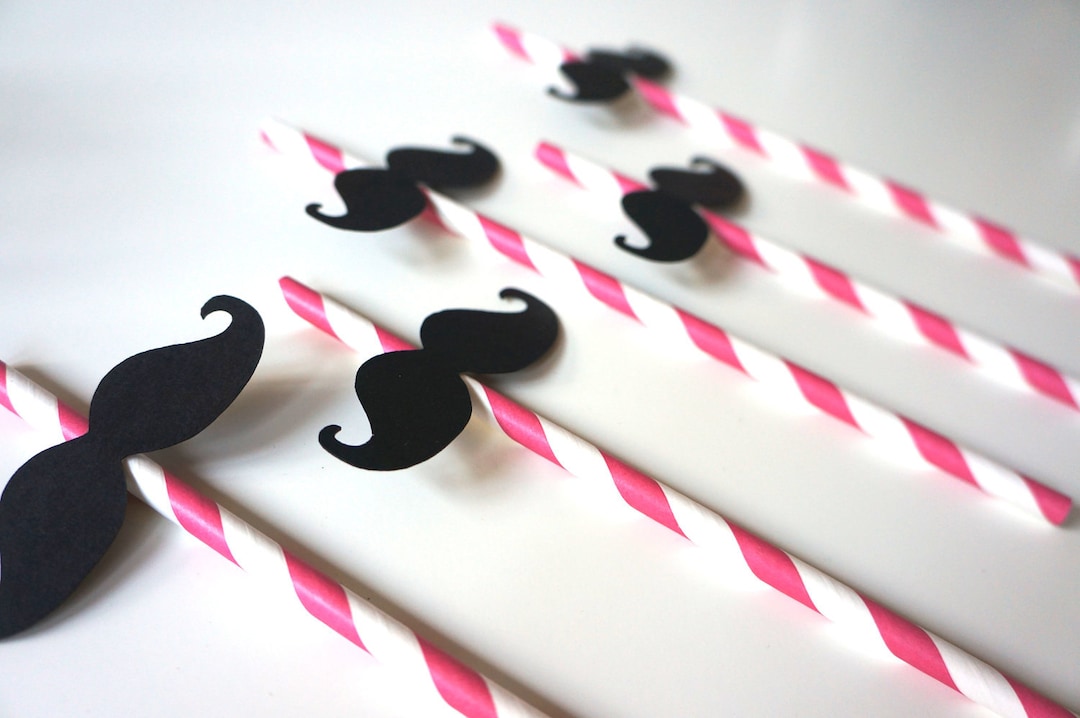 Bachelorette Party Props - Mustache Straw Props - Set of 10 - Mustaches ...