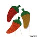 Chili Pepper Photo Booth Props 3 Piece Prop Set With GLITTER - Etsy