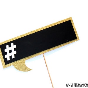 Photo Booth Props ~ Wedding Props ~ Chalkboard Hashtag ~ You Choose ...