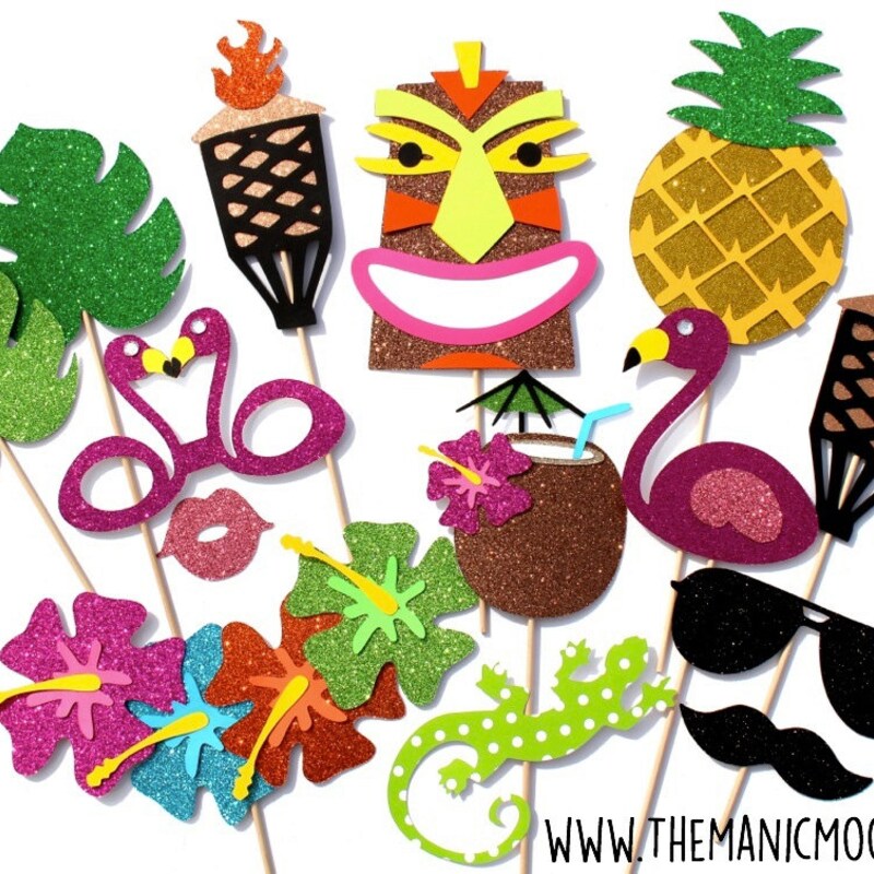 Hawaiian Photo Booth Props - Etsy