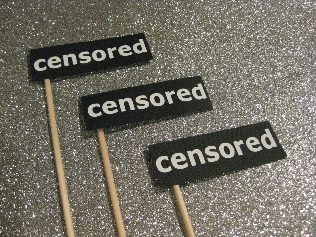 Funny Censor Bar Props - Photo Booth Props - Set of 3 - Photobooth ...
