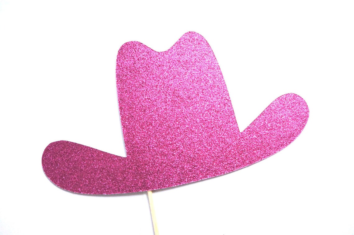 Photo Booth Props HOT PINK GLITTER Cowgirl Hat Prop - Etsy