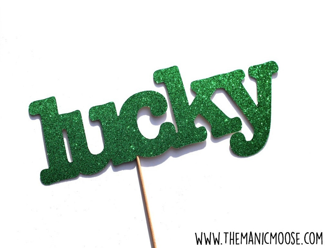 Lucky Glitter Prop - Wedding Photo Booth Props - You Choose Color - Etsy