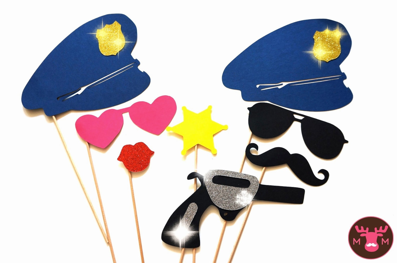 Photo Booth Props the Deluxe Police Officer Collection 8 - Etsy