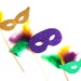 Photo Booth Props - Glitter Mardi Gras Masks - Set of 3 Glitter Props ...