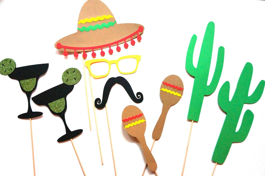 Photo Booth Props ~ Cinco De Mayo Photobooth Props ~ Fiesta Props - Etsy