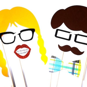 Nerd Alert Photo Props - Set of 7 Photo Booth Props on a Stick ...
