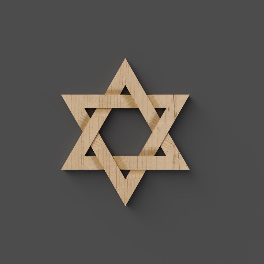 Woven Star of David - 3D STL File for CNC Wood Carving, 3D Printing ...