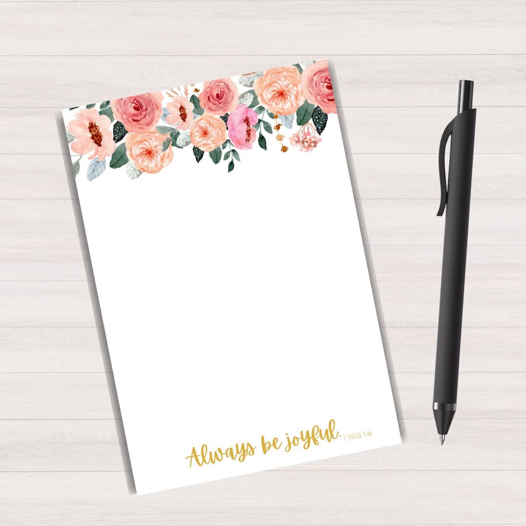 Always Be Joyful Notepad - Etsy