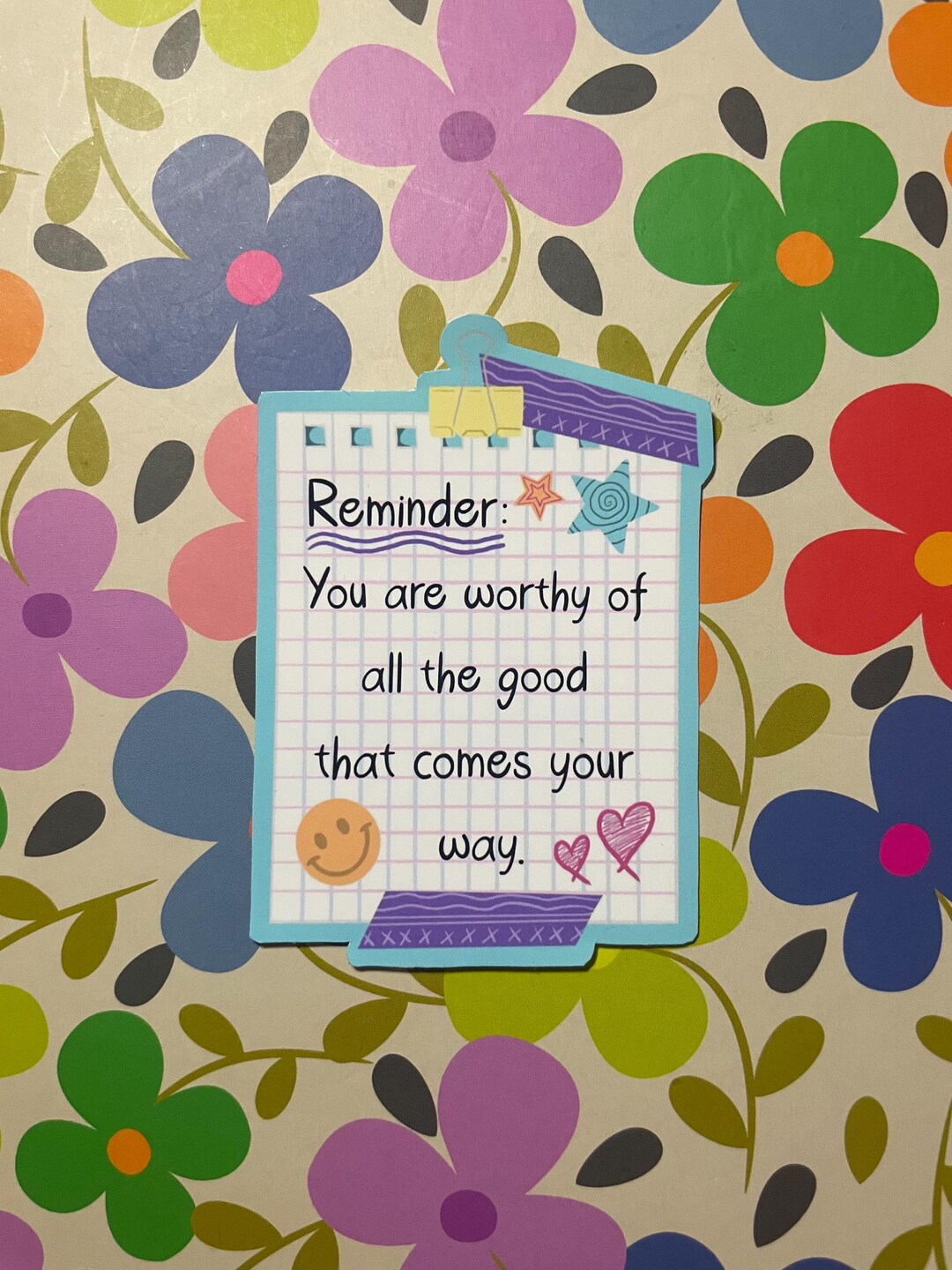 Reminder Doodle Sticker - 'you Are Worthy' Note - Etsy