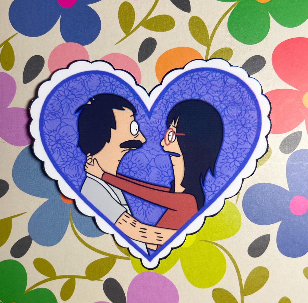 Linda Belcher and Bob Becher Bobs Burgers Heart Sticker - Etsy