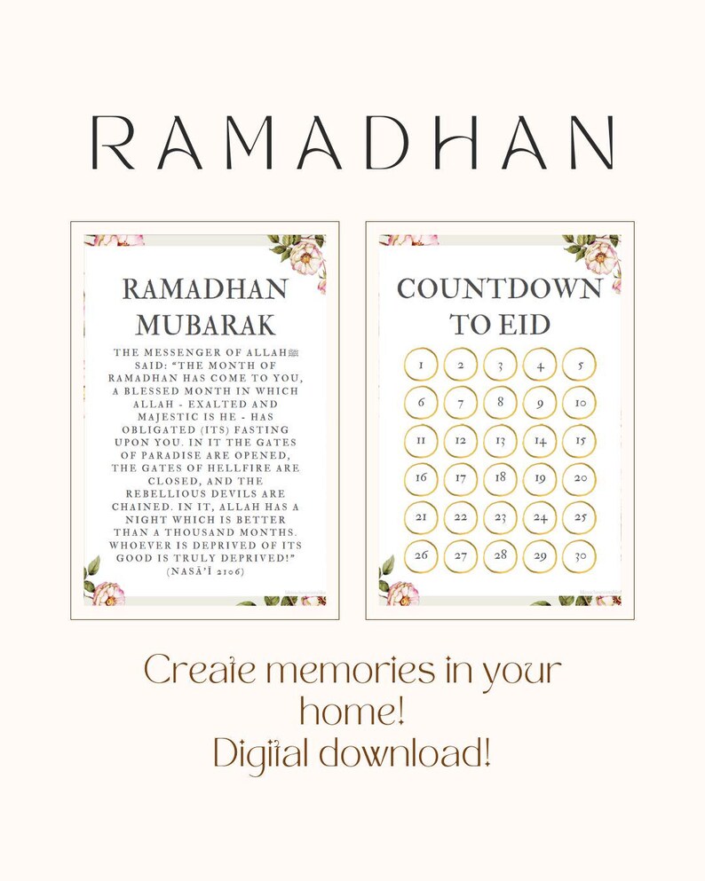 Ramadan Countdown Board Printable | Ramadan Activities for Kids ...