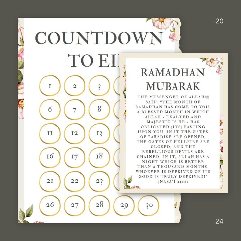 Ramadan Countdown Board Printable | Ramadan Activities for Kids ...