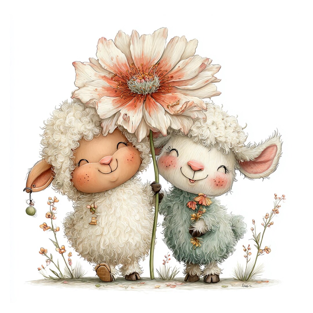 Farm Animal Friends Clipart Bundle: Cute Watercolor Barn Animals Set ...