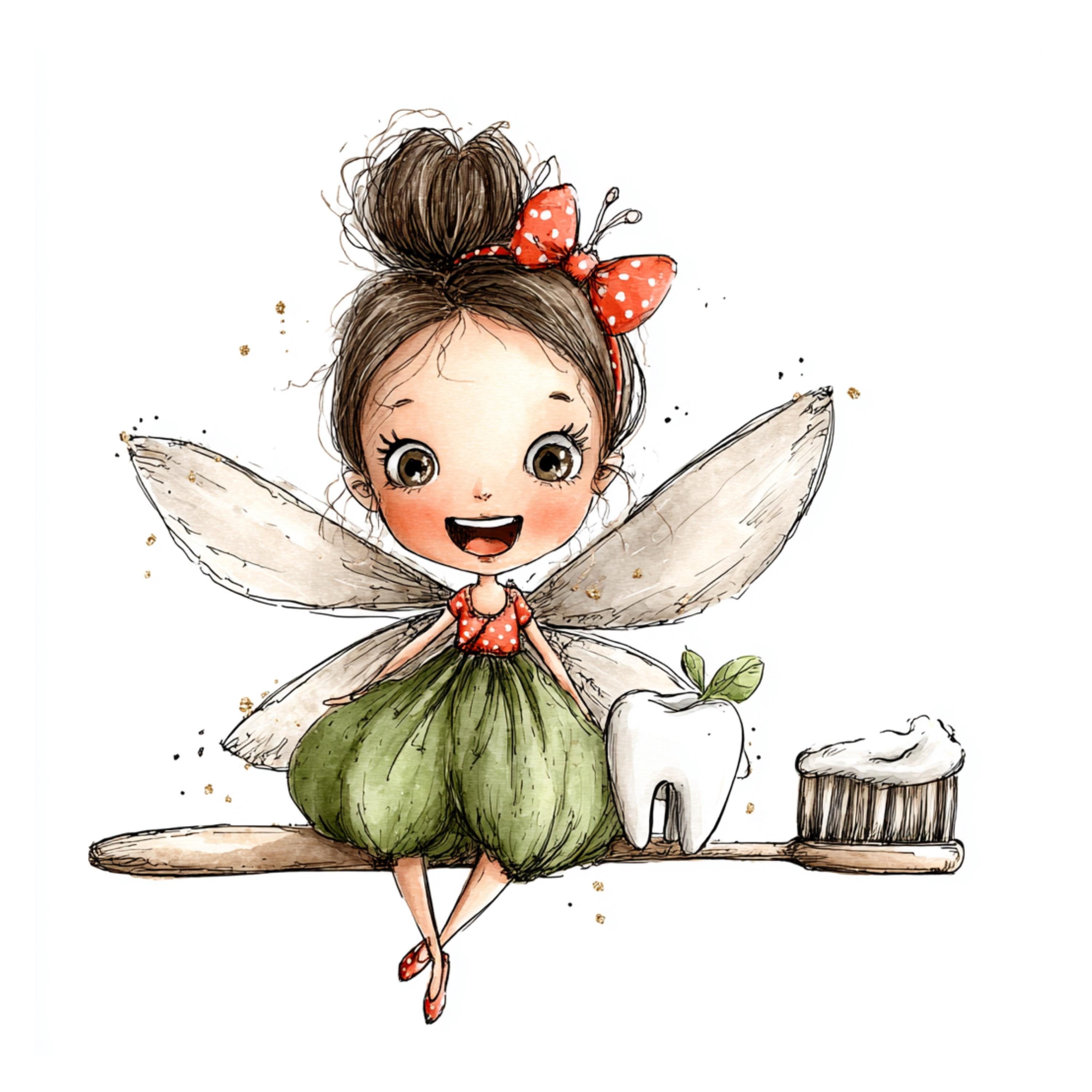 Whimsical Tooth Fairy Clipart: Magical Dental Illustrations for Crafts ...
