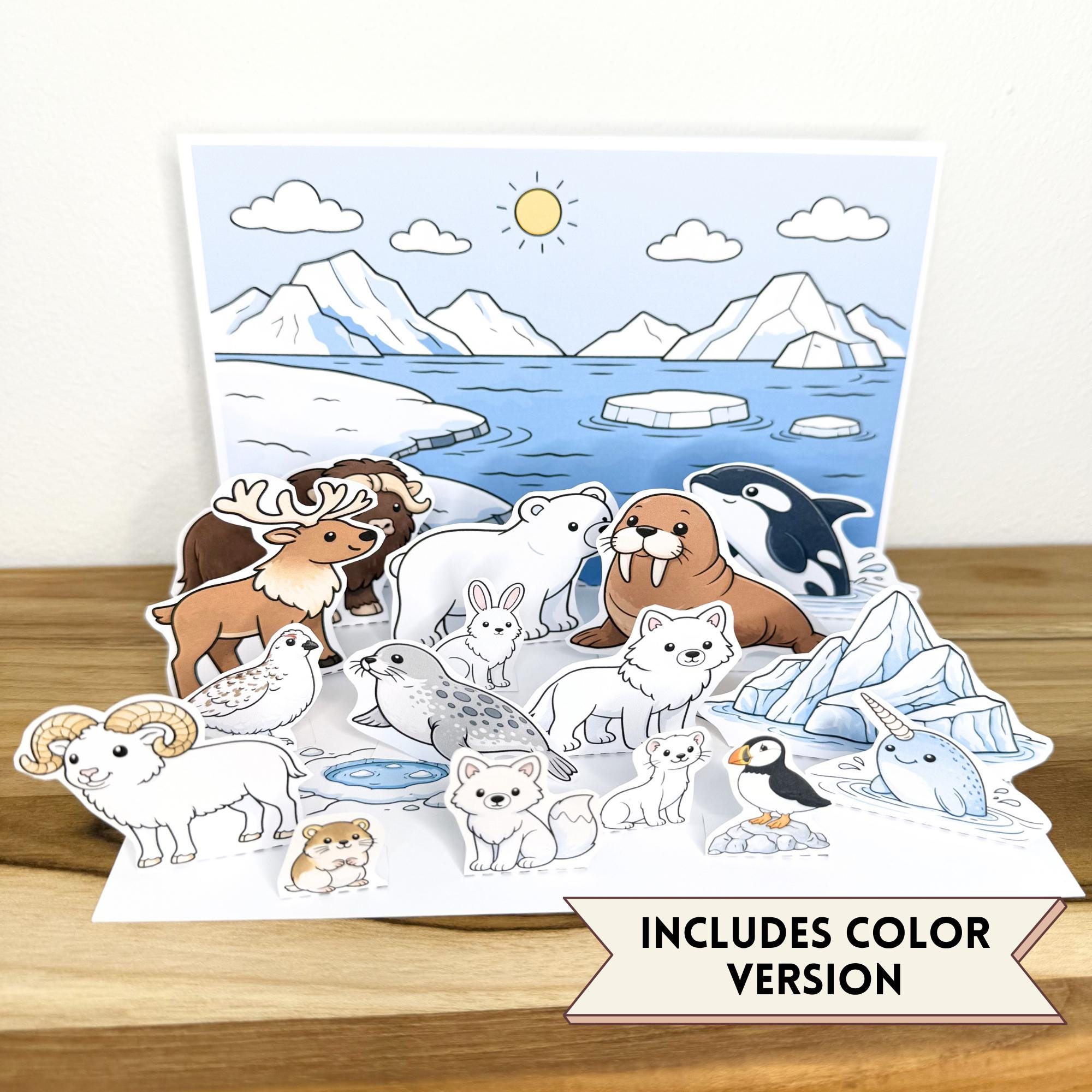 Arctic Animals Craft Printable | Cut and Paste Arctic Animal Activity ...