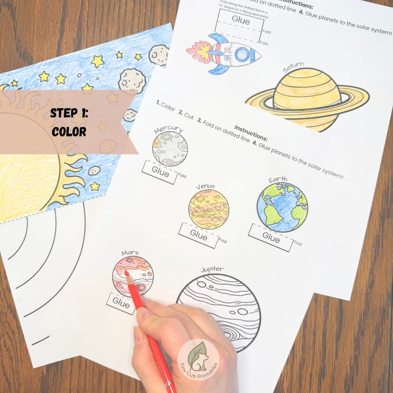 Solar System Pop up Craft for Kids | Cut and Paste Planets Printable ...