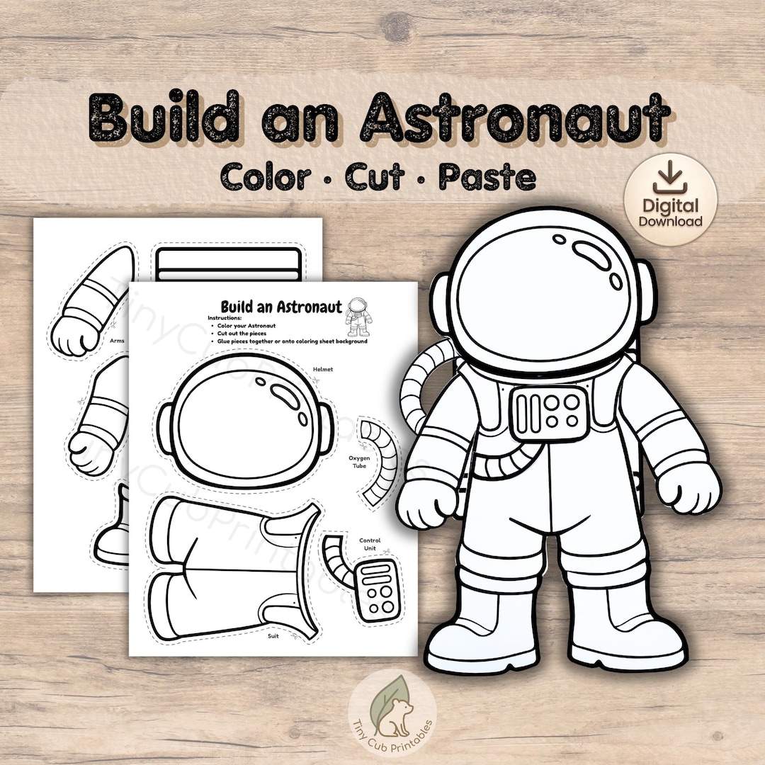 Build an Astronaut Craft | Printable Space Activity | Cut and Paste ...