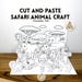 African Safari Pop up Craft for Kids | Savanna Animal Diorama Printable ...