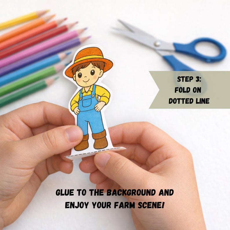 Build a Farm Cut and Paste Craft | Diorama Printable Activity (PDF ...