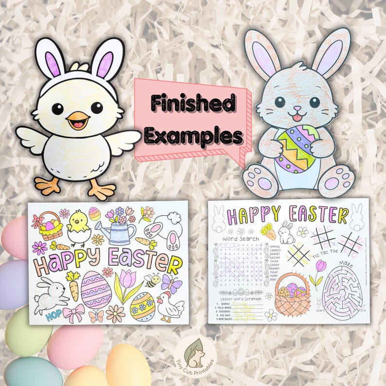 Easter Bunny Cut and Paste Craft Bundle | Printable Easter Craft for ...
