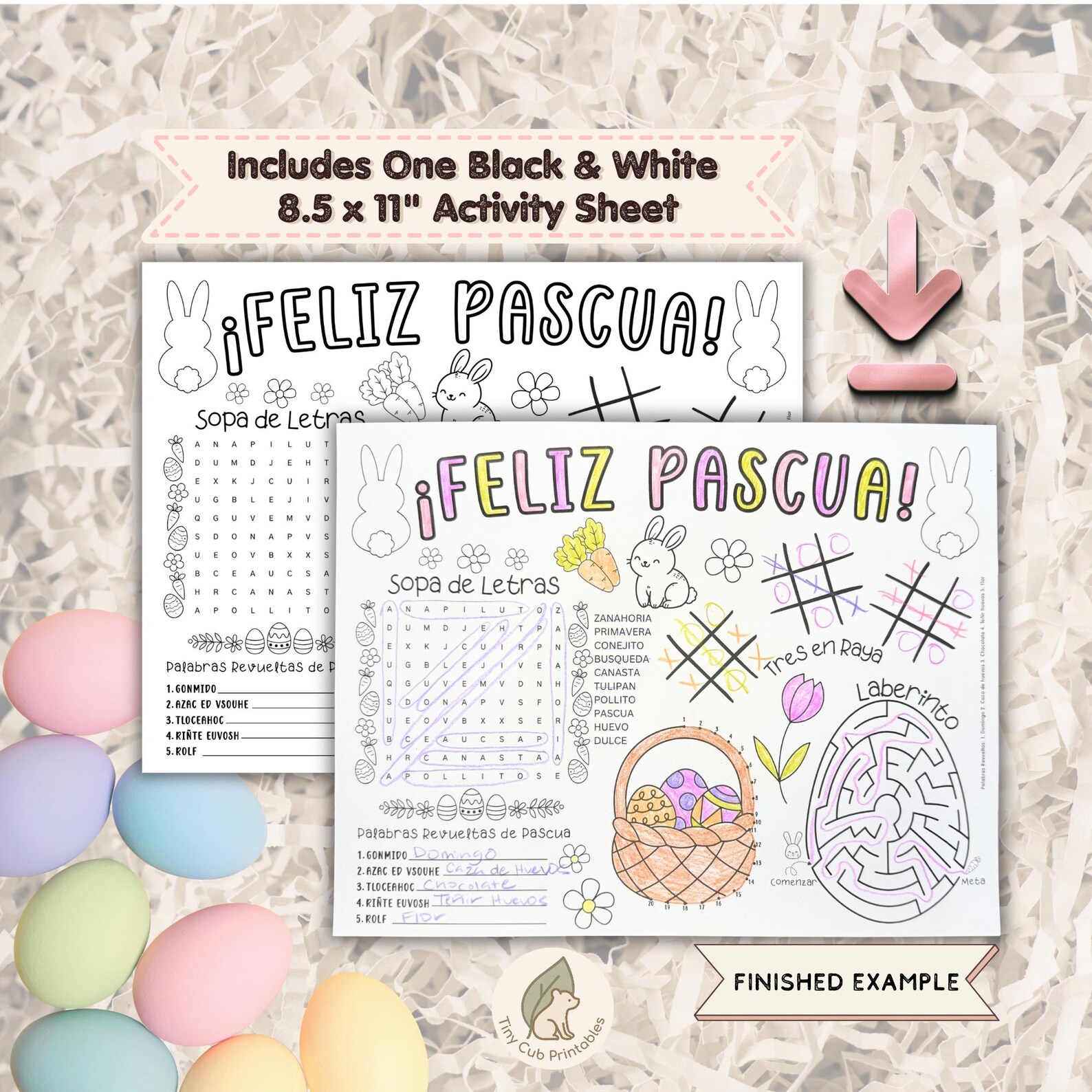 Spanish Easter Activity Sheet Printable | Hoja De Actividades De Pascua ...
