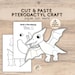 Pterodactyl Craft | Dinosaur Cut and Paste Activity (PDF) - Etsy