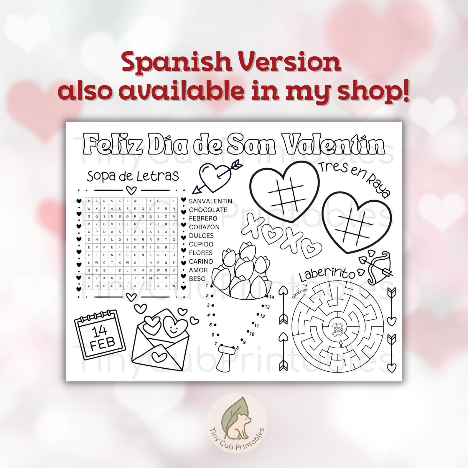 Valentine's Day Activity Sheet for Kids | Valentine's Day Printable ...