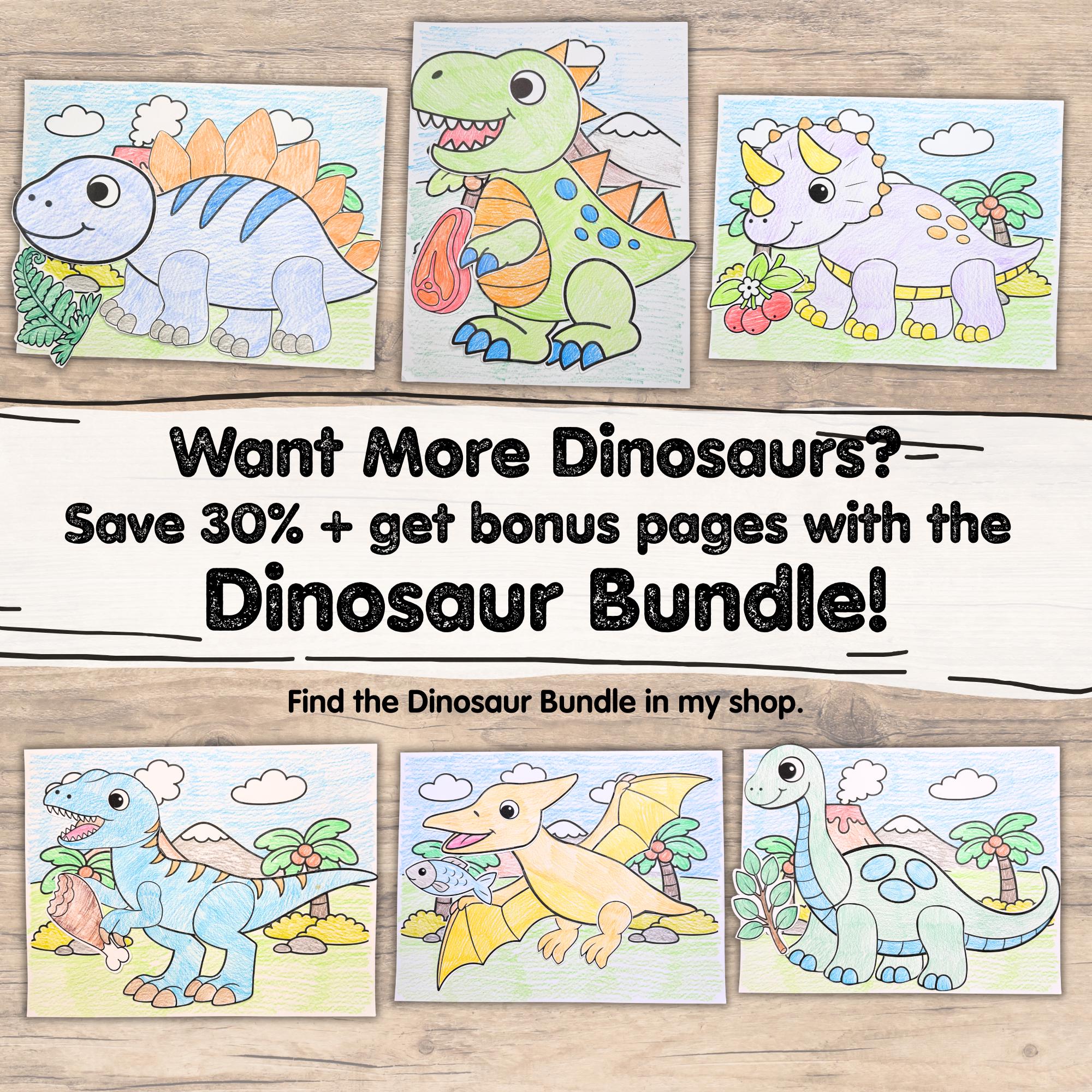 Dinosaur Cut and Paste Craft | Build a Dinosaur | Printable Dino ...