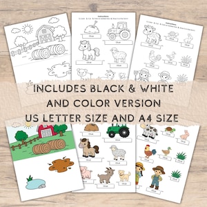 Build a Farm Cut and Paste Craft | Diorama Printable Activity (PDF ...