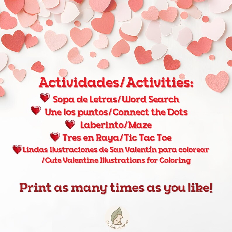 Spanish Valentine Activity Worksheet for Kids | Actividades De San ...