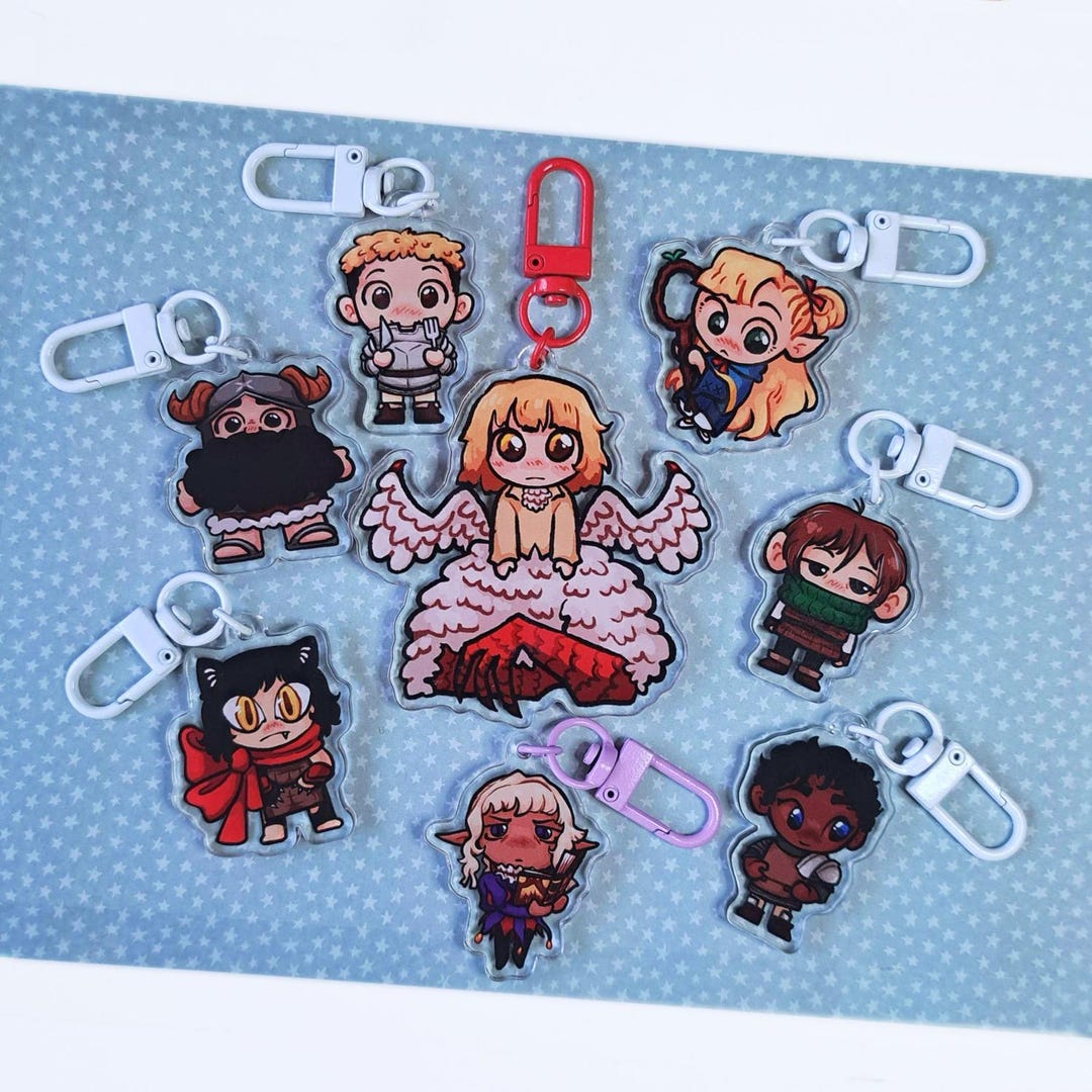DM Dungeon Meshi Keychain Charms | 1.5inches | Marcille Falin Laios ...