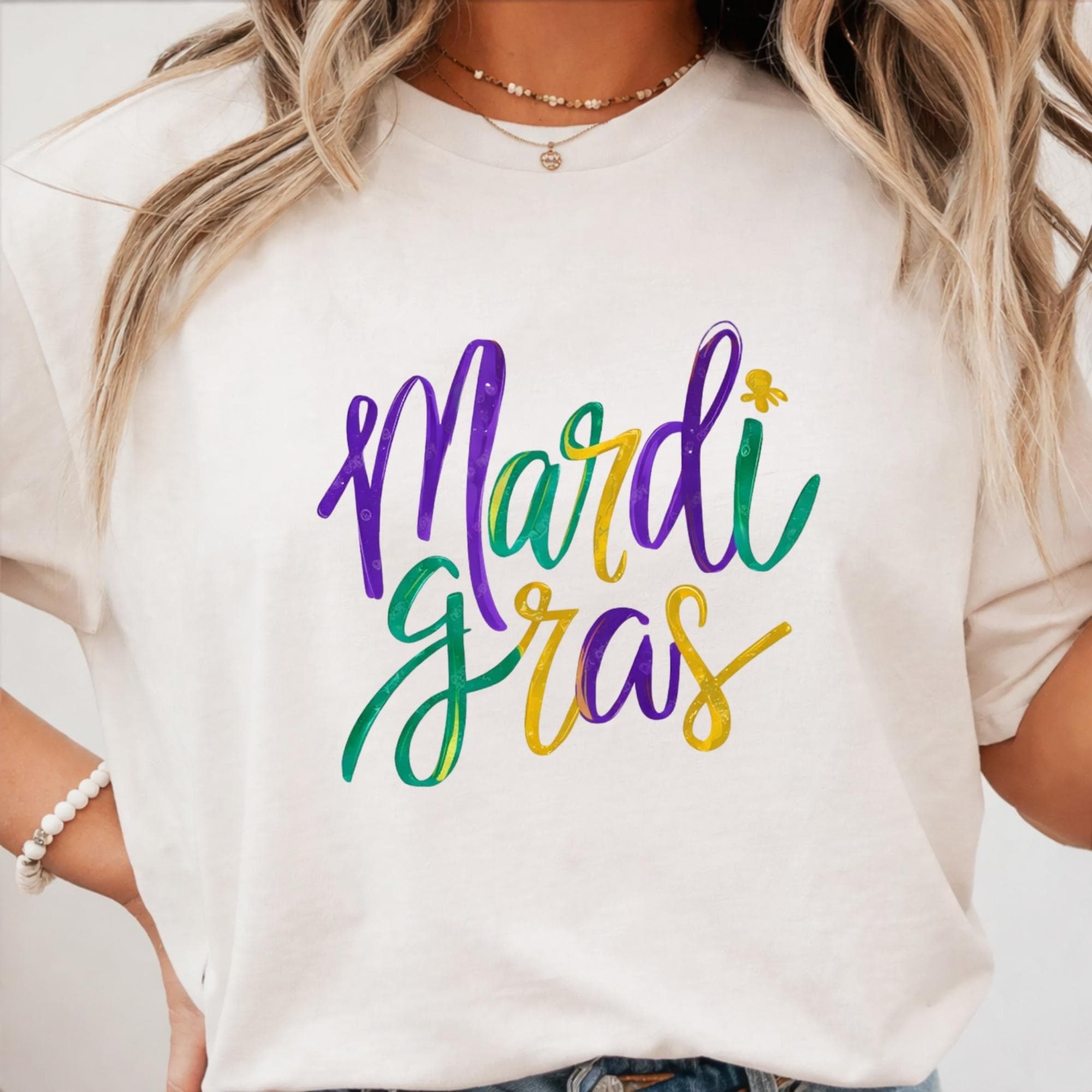 Mardi Gras Lettering PNG , Hand Lettered Sublimation Design, Carnival ...
