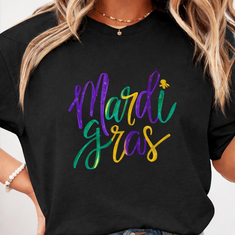 Mardi Gras Lettering PNG , Hand Lettered Sublimation Design, Carnival ...