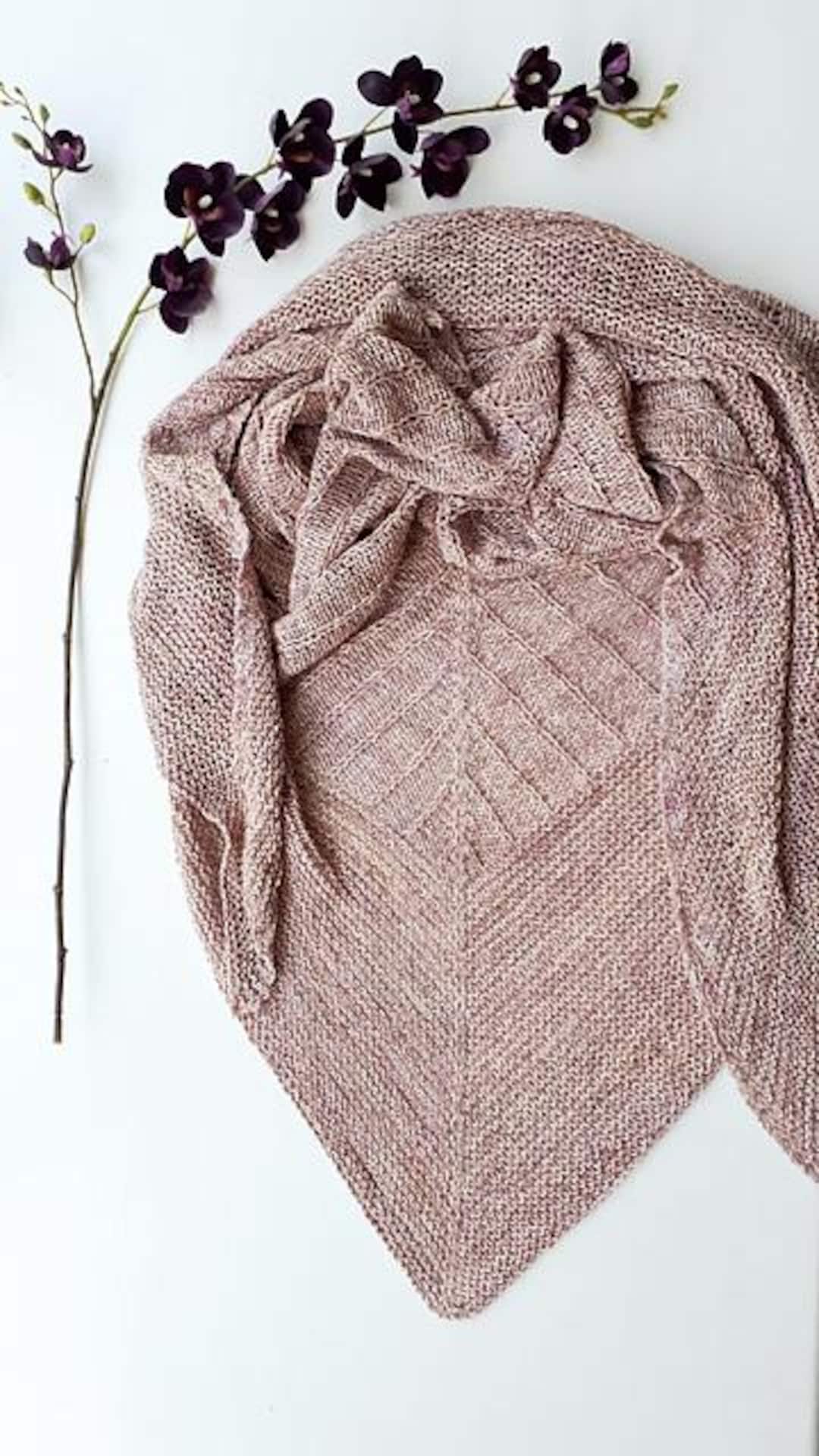 Symmetrical Triangle Shawl KNIT PATTERN - Etsy