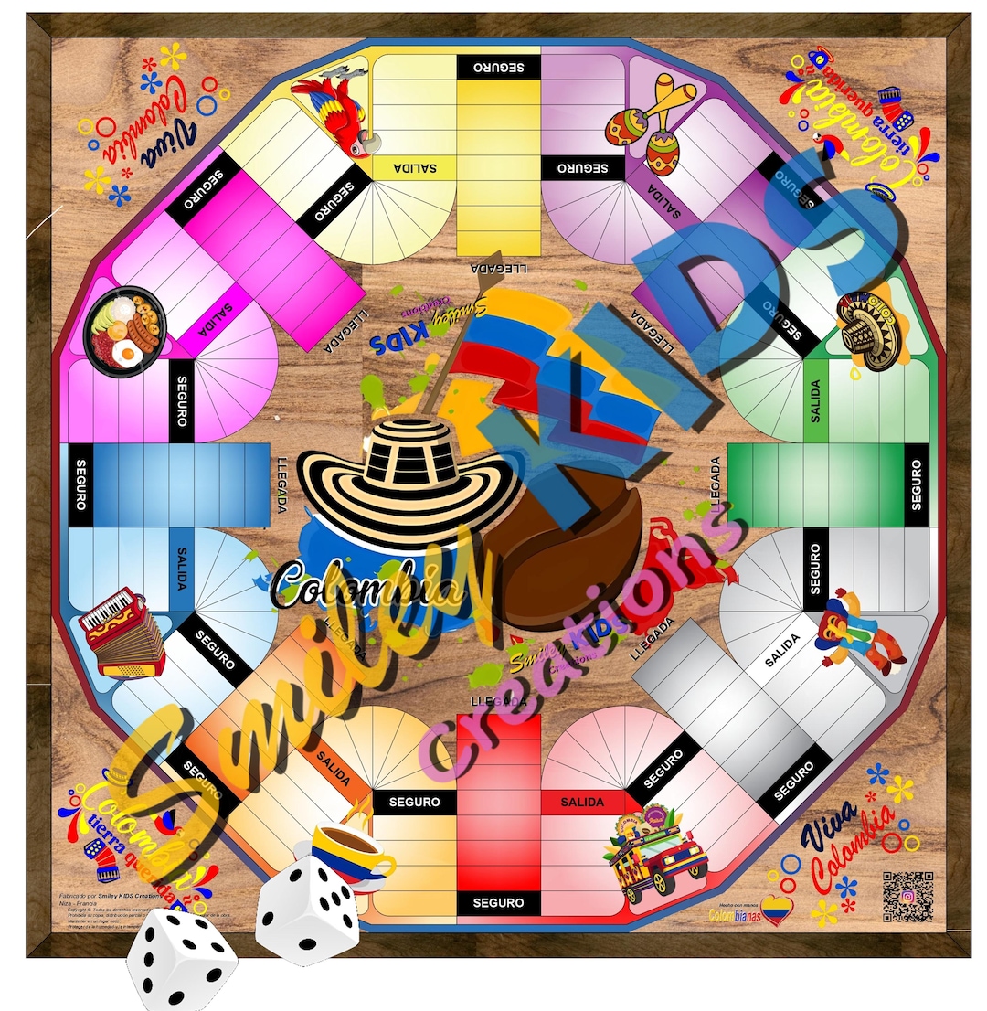 Parks, Colombian Parks 8 Positions to Download in PDF, Parcheesi, Board ...