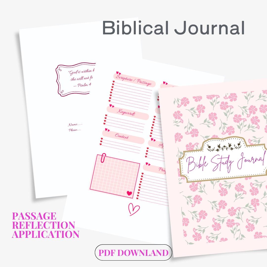 Bible Journal – Printable Scripture Study Pages | Faith Planner ...