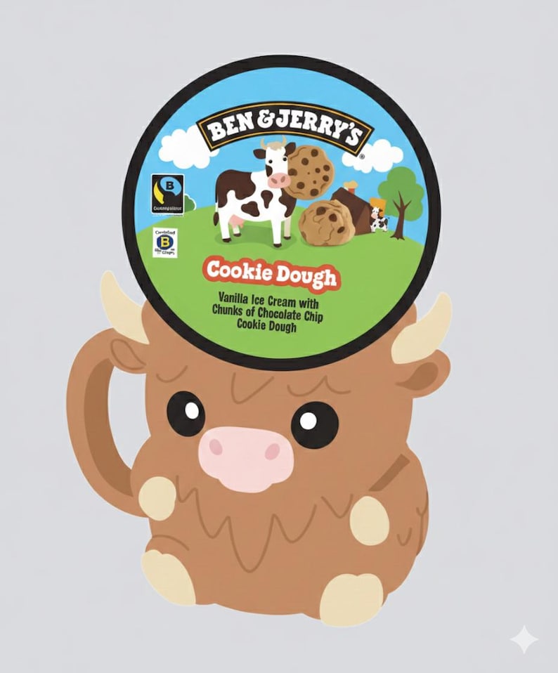 Highland Cow Ice Cream Holder - Funny Gift for Cow Lovers - Insulated ...