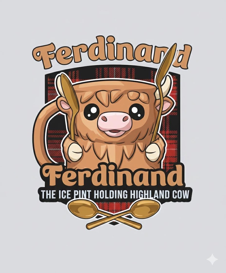 Highland Cow Ice Cream Holder - Funny Gift for Cow Lovers - Insulated ...