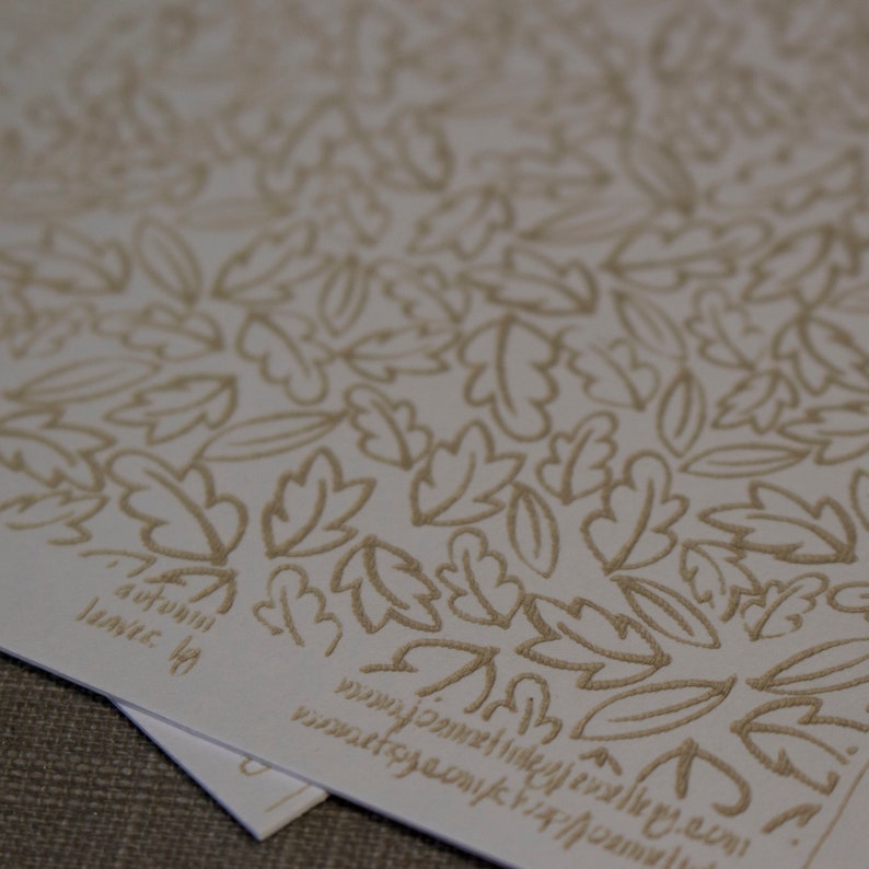 Autumn Leaves Large Laser Engraved Texture Sheet Pattern for - Etsy