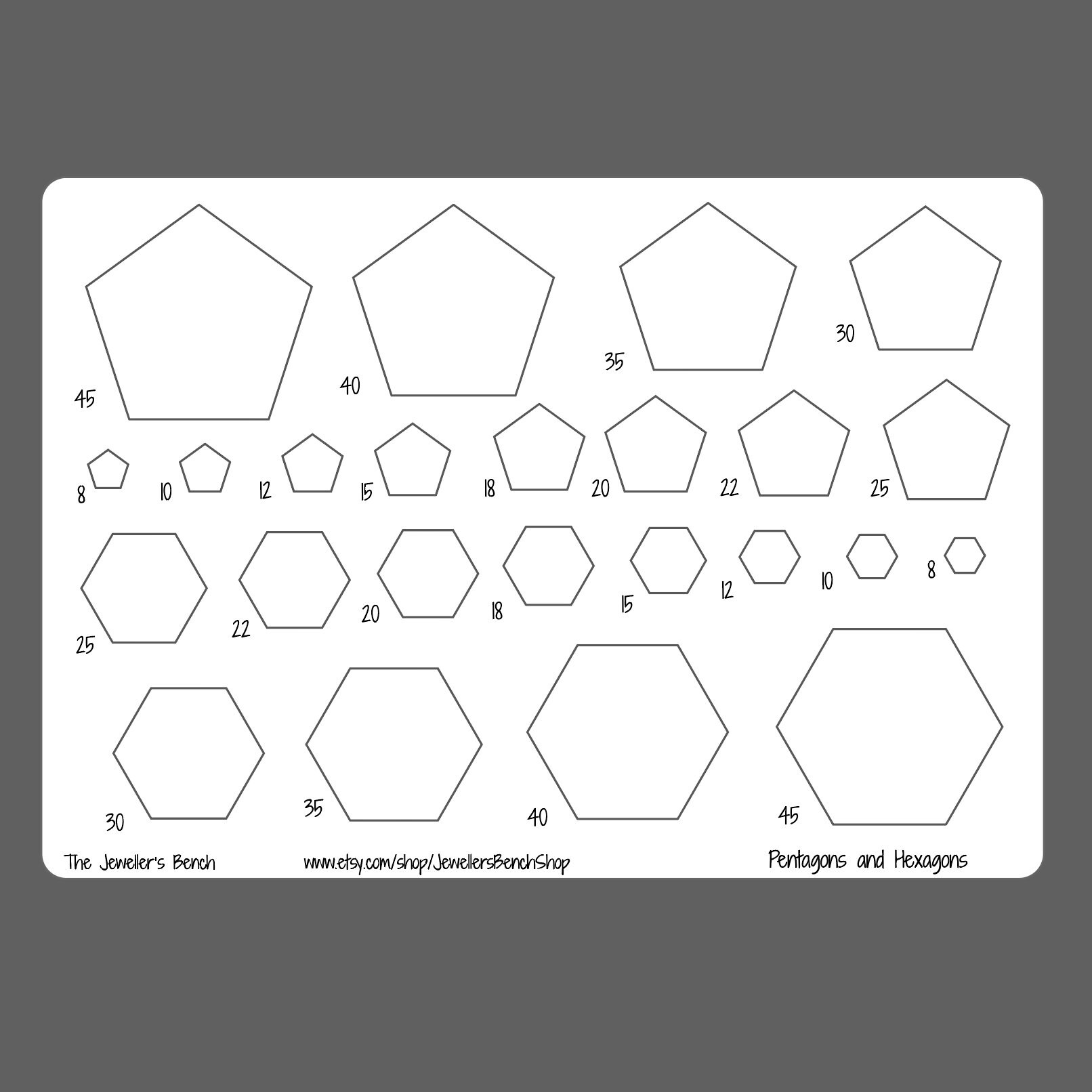 Pentagons and Hexagons Stencil for Jewellery Making - Etsy